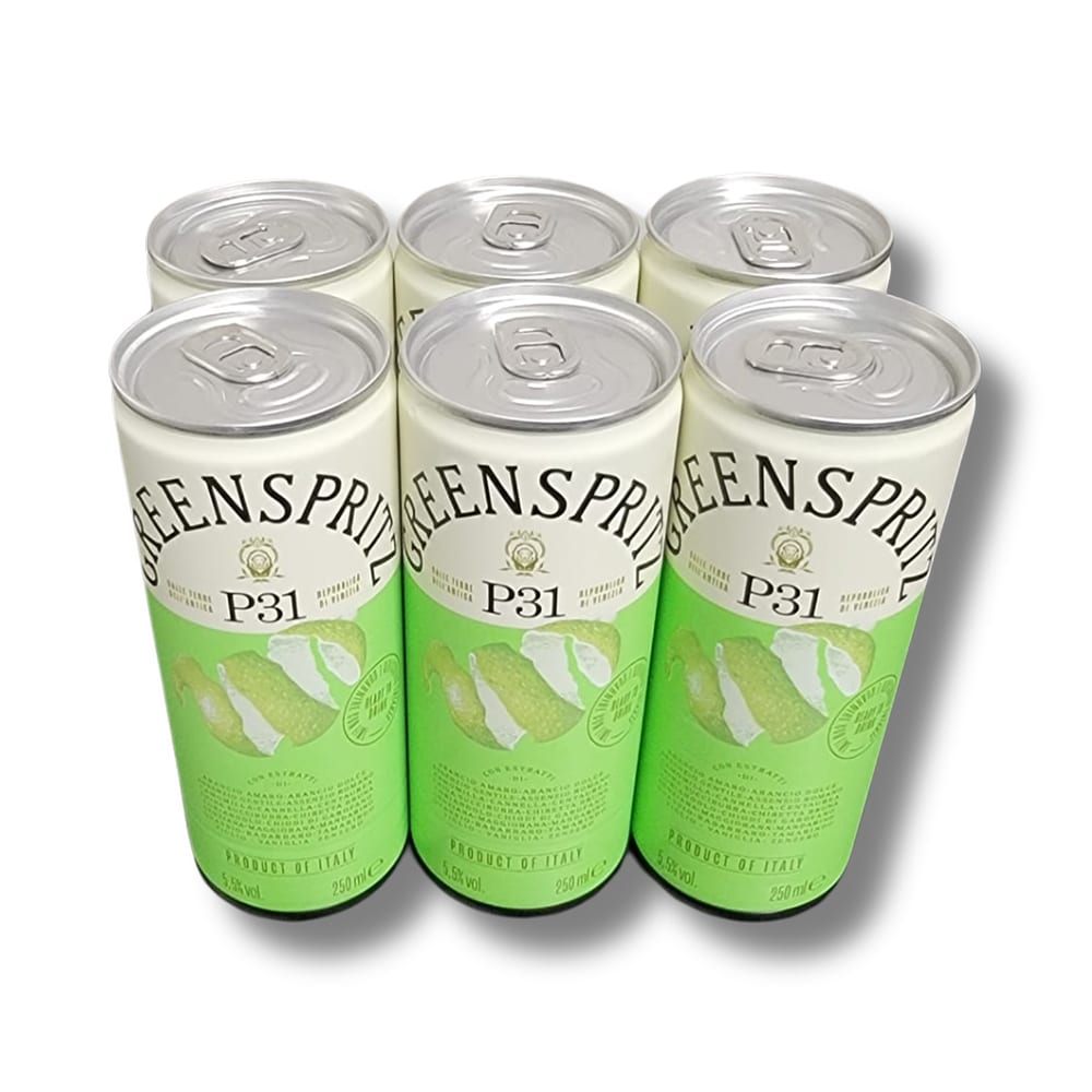 P31 Green Spritz Ready to Drink 6 Lattine - P31 Aperitivo Green Spritz